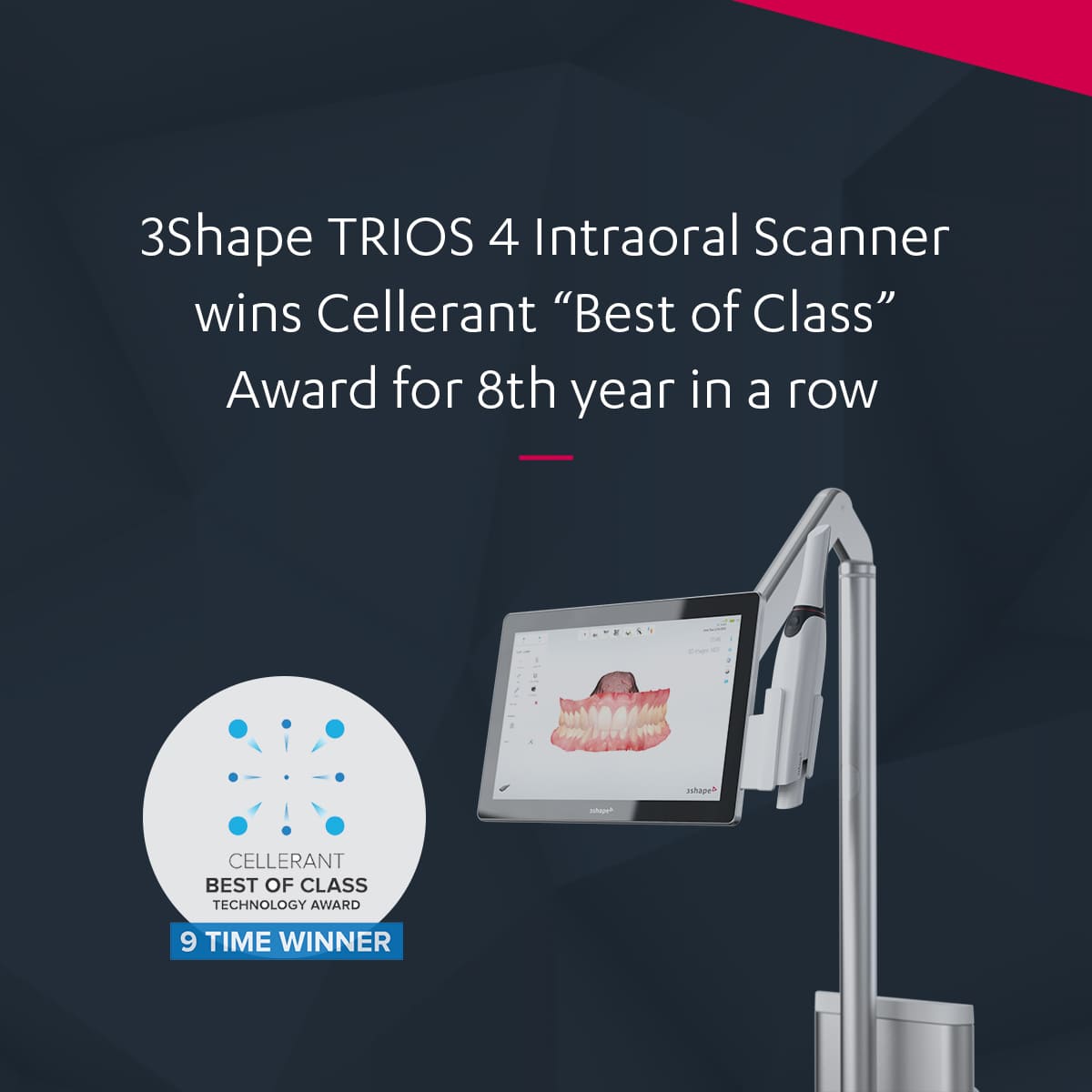 3Shape TRIOS 4 ganhou o Prêmio Cellerant — Noticias de 3Shape